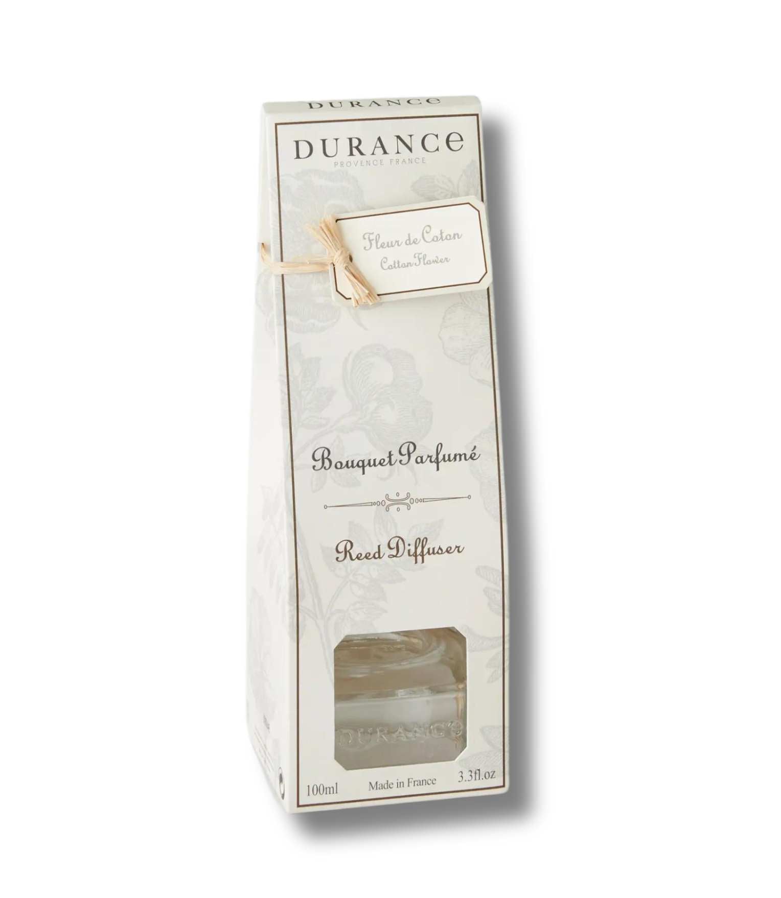 Durance Reed Diffuser - Cotton Flower 100ml | French Beauty Co.